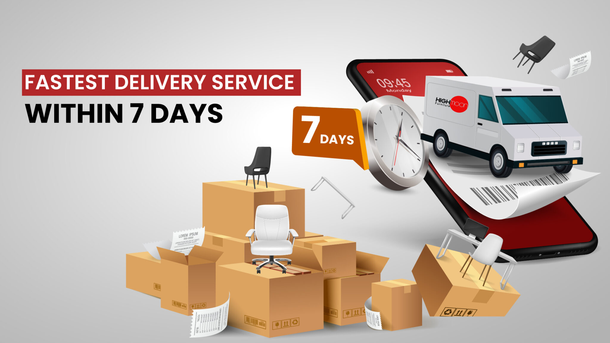 Office Furniture Fastest Delivery Service Within 7 Days | Highmoon